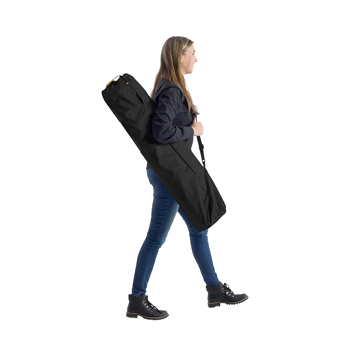 Quik Shade Extra Wide Folding Camp Chair with Tilt UV Sun Protection Canopy, Black