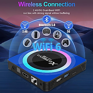 Android 13.0 TV Box, X88 PRO 13 Android Box with 4GB RAM 32GB ROM RK3528 Quad-Core Support WiFi6 2.4Ghz/5.0Ghz 8K HD BT 5.0 H.265 Decoding Smart TV Box