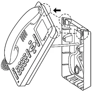 GSDT Wall Mount Kit for Avaya 9500 and 9600 Series - 9504 9508 9608 9611 9620 Digital/IP Mountable Phones, Mounting Only, Black