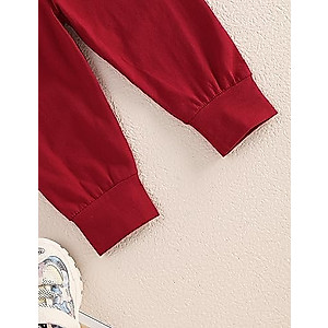 FoWear Baby Girl Clothes Ruffle Floral Top and Pants Toddler Baby Girl Clothes 3Pcs Fall Baby Girl Outfits Brown 18-24 Months