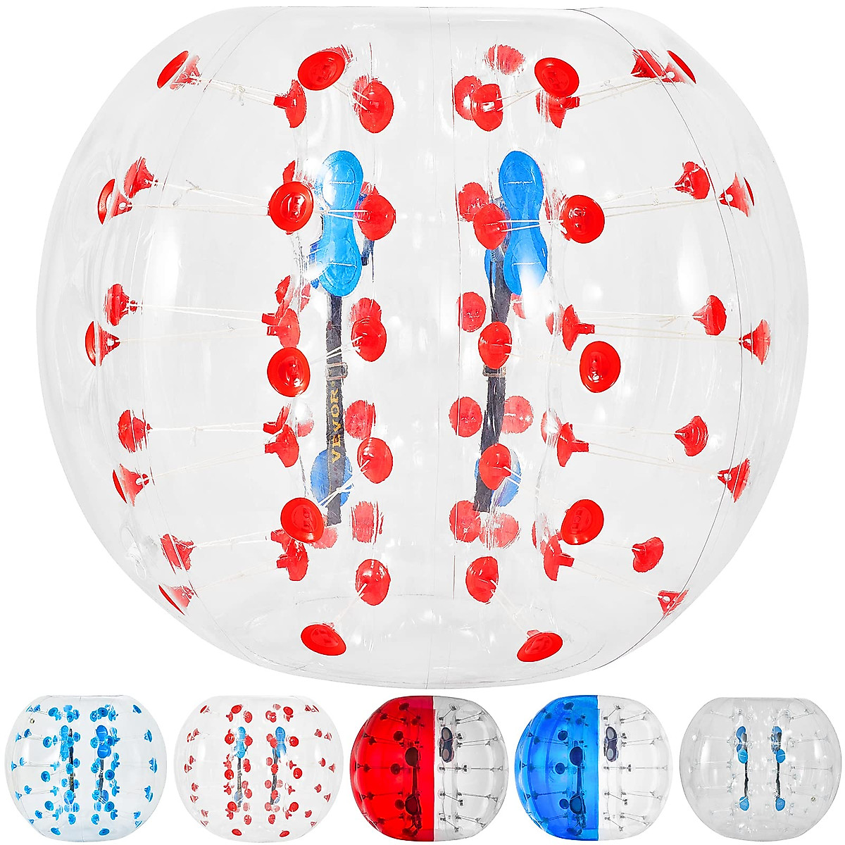 Happybuy Inflatable Bumper Ball 4 FT / 1.2M Diameter, Bubble Soccer, Blow It Up in 5 Min, Inflatable Zorb Ball for Adults or Children