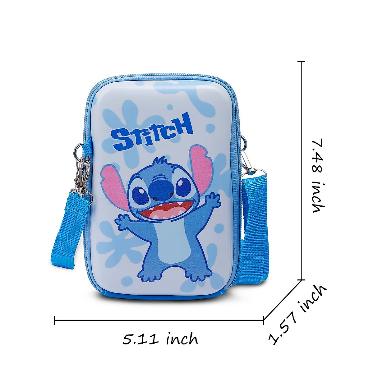 QUQMDKL Cute Stich Lilo Ohana Crossbody Bags Lilo Shoulder Bag Purse Ohana Stich Wallet Purse Coin Pouch for Lilo Lover(XK-XJBB B)