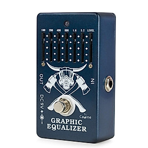 Caline Guitar Effects Pedal EQ 6-Band Graphic Equalizer Distortions Pedal Metal True Bypass CP-71