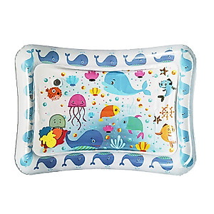 Tummy Time Water Mat Infant Toy Indoor Floor Inflatable Water Mat, Newborn Boys and Girls of 3 6 9 12 Months of Fun Activity Center Toys