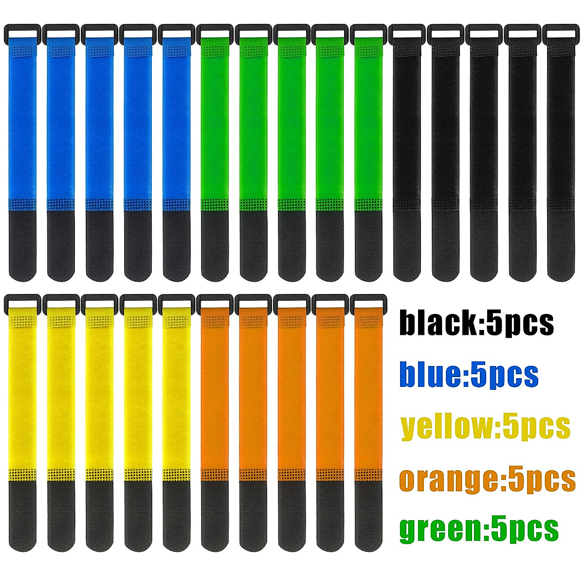 25pcs Fishing Rod Belts Ties Spinning Pole Straps Holders Stretchy Fishing Tackle Ties Accessories Fixing Strap Ropes for Fly, Spinning, Casting Rod