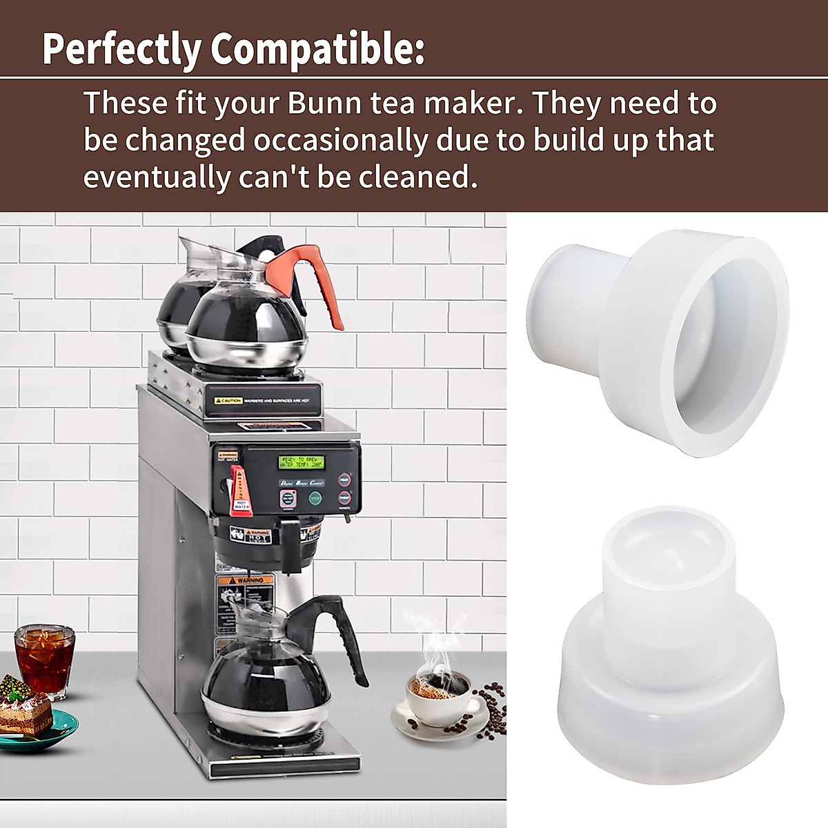 6 Pack 00600.1000 Faucet Silicone Rubber Seat Cup, Fit for Bunn Beverage Equipment (6)