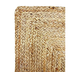 Hausattire Hand Woven Jute Braided Rug, 2'x3' - Natural, Reversible Farmhouse Accent Rugs for Living Room, Kitchen, Bedroom - 24x36 Inches