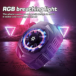 Wireless Phone Cooler Fan, Magnetic Wireless Phone Cooling Fan Wireless Cell Phone Cooler for Gaming Wireless, Phone Cooler for Sauna Compatible with iPhone, Samsung and Google Pixel and More -Black