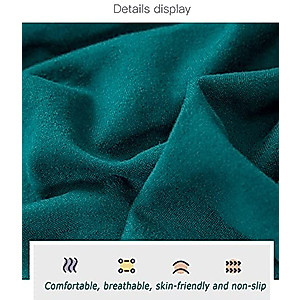 IMYOGI High Stretch Sofa Covers Stretch Sofa Cover L Shape Solid Color Sofa Slipcovers Non Slip Washable Couch Covers Stylish Universal Furniture Protector for Kids -Blue-4 Seater+4 Seater