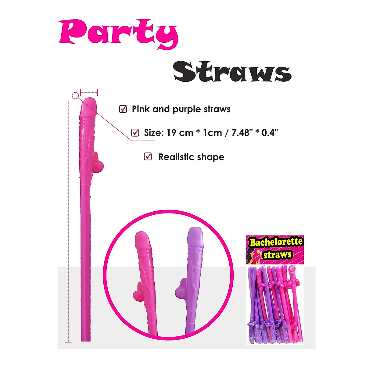 Bachelorette Party Straws Naughty