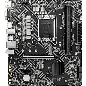 MSI PRO H610M-G DDR4 DDR4 Motherboard (mATX, 12th Gen Intel Core, LGA 1700 Socket, DDR4, PCIe 4, 2.5G LAN, M.2 Slots, USB 3.2)