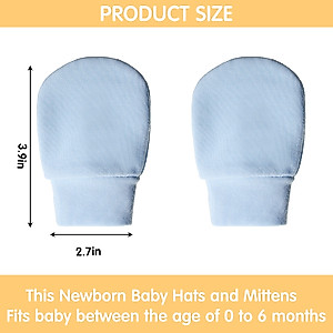 18 Pairs of Newborn Baby Mittens Infant Toddler Gloves No Scratch Mittens Cotton Gloves for 0-6 Months Baby Boys Girls (Dark Color)