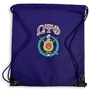 Omega Psi Phi Crest - Shield Cinch Sack Purple