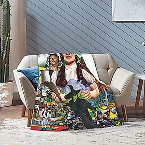 Wizard of Oz Blankets Super Soft Flannel Cartoon Throw Blanket Comfy Lightweight Bedding Blanket 50"x40"