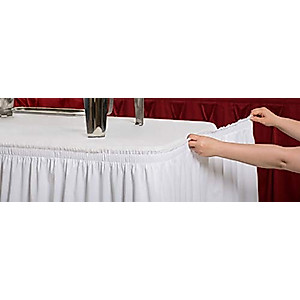 Surmente Tablecloth 14 ft Polyester Table Skirt for Weddings, Banquets, or Restaurants(Black) … …