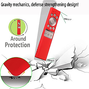Silicone Cover for Samsung Solar TV Remote Control BN59 Series 2021, Light Weight Samsung Remote Cover Case Shockproof Silicone Sleeve(Gray)