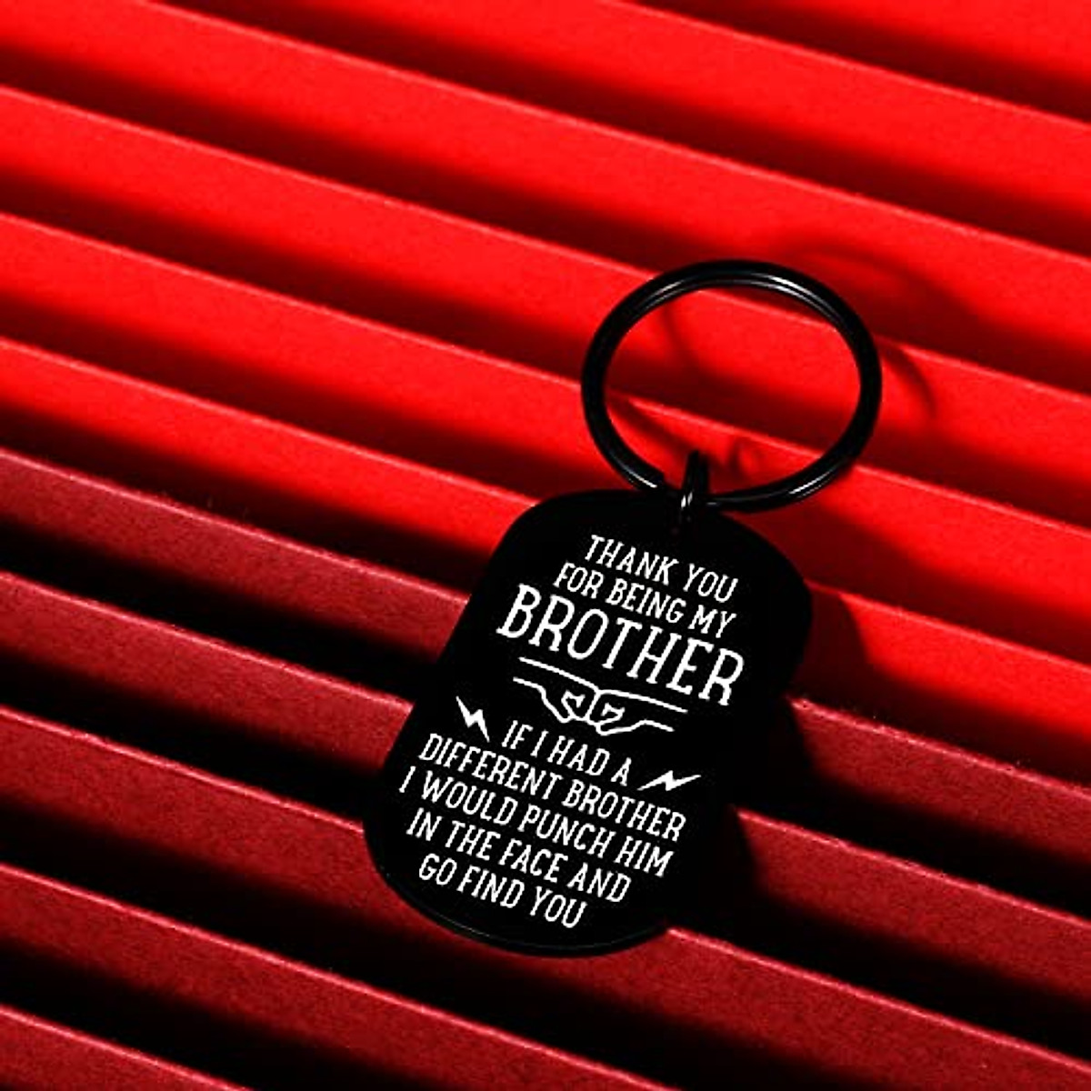 Brother Gifts Keychain for Brother from Sister Brother Funny Tank You Gift for Birthday Christmas Valentines Day Siblings Day Graduation for Big Little Brother Men Boys Stepbrother Brother in Law Cousin
