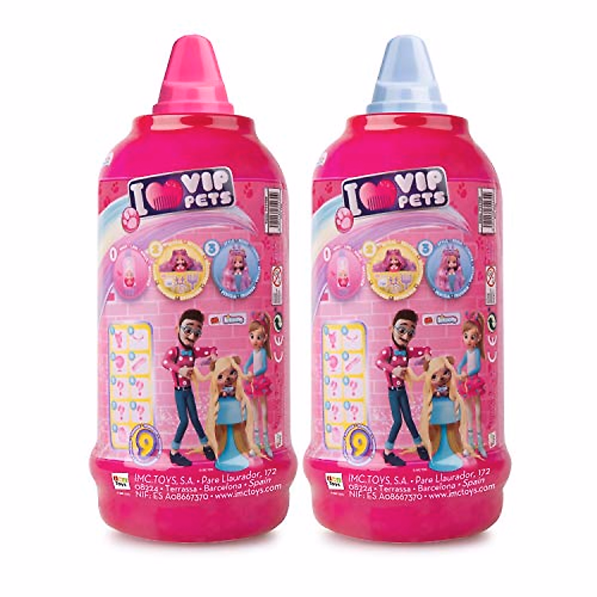 IMC Toys VIP Pets - Surprise Hair Reveal Doll - Series 1 Mousse Bottle - 2 Pack