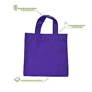 Kids Gift Bags - 12 Pack 6x6 Inch Extra Small Fabric Git Bags with Handles, Multi Color Cloth Fabric Reusable Totes Bulk, Neon Party Favor Bag for Kids Birthdays Parties, Gifts, Goodies, Treats, Candy