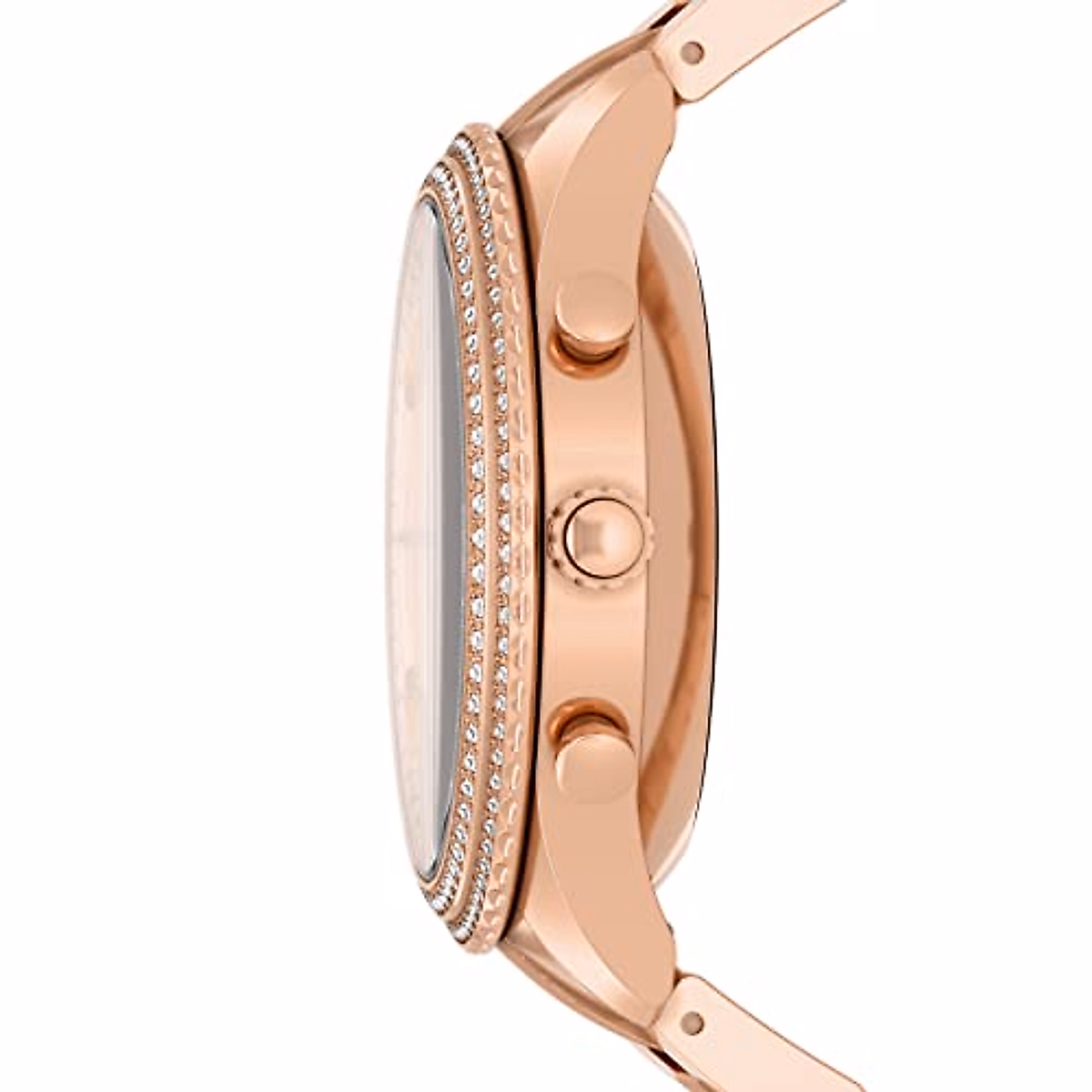 Fossil Stella Gen 6 Hybrid 40mm Stainless Steel Smart Watch, Color: Rose Gold (Model: FTW7063)