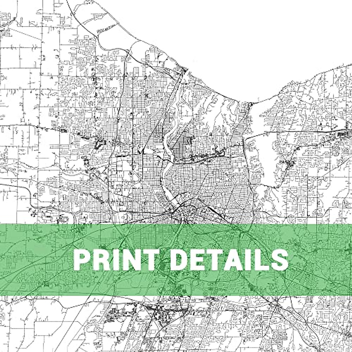 Dear Mapper Rochester United States View Abstract Road Modern Map Art Minimalist Painting Black and White Canvas Line Art Print Poster Art Line Paintings Home Decor (Set of 3 Unframed) (12x16inch)