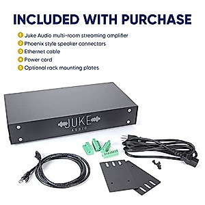 Juke-6 | 6 Zone, 12 Channel, Audio Amplifier with Wirless Streaming | | Compatible with Apple & Android | Whole Home Audio System