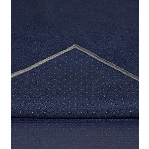 Manduka Yogitoes Yoga Mat Towel - Lightweight, Quick Drying Microfiber, Non Slip Skidless Technology, Use in Hot Yoga, Vinyasa and Power, 71" x 24", Midnight