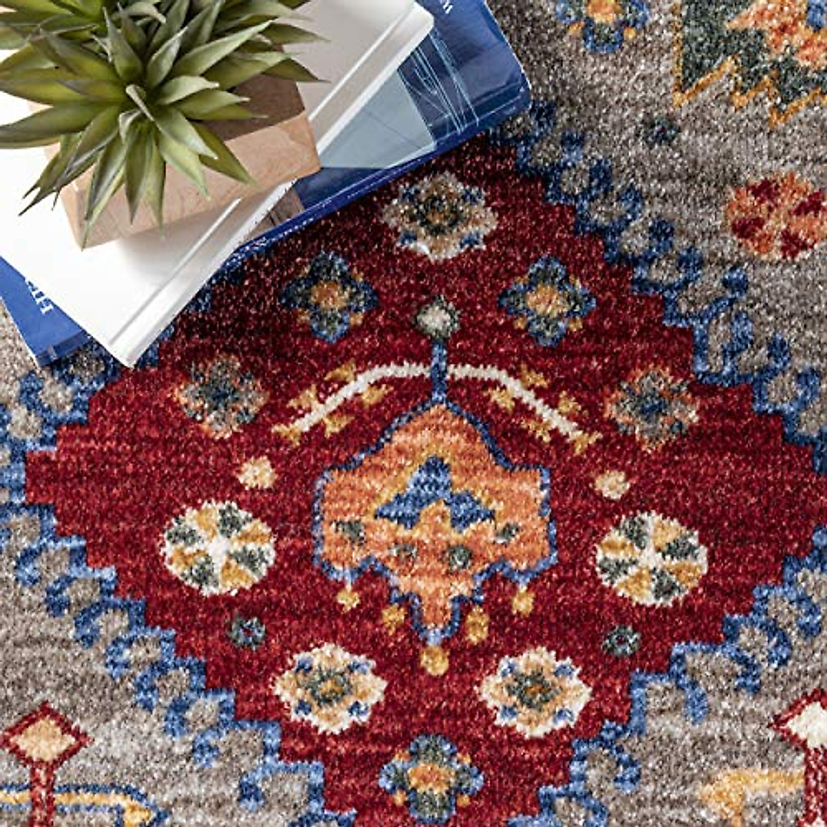 nuLOOM Romee Medallion Tasseled Runner Rug, 2' x 6', Beige