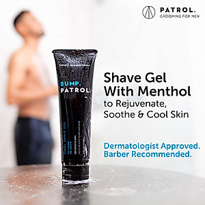 Bump Patrol Cool Shave Gel - Sensitive Clear Shaving Gel with Menthol Prevents Razor Burn, Bumps, Ingrown Hair - 4 Ounces