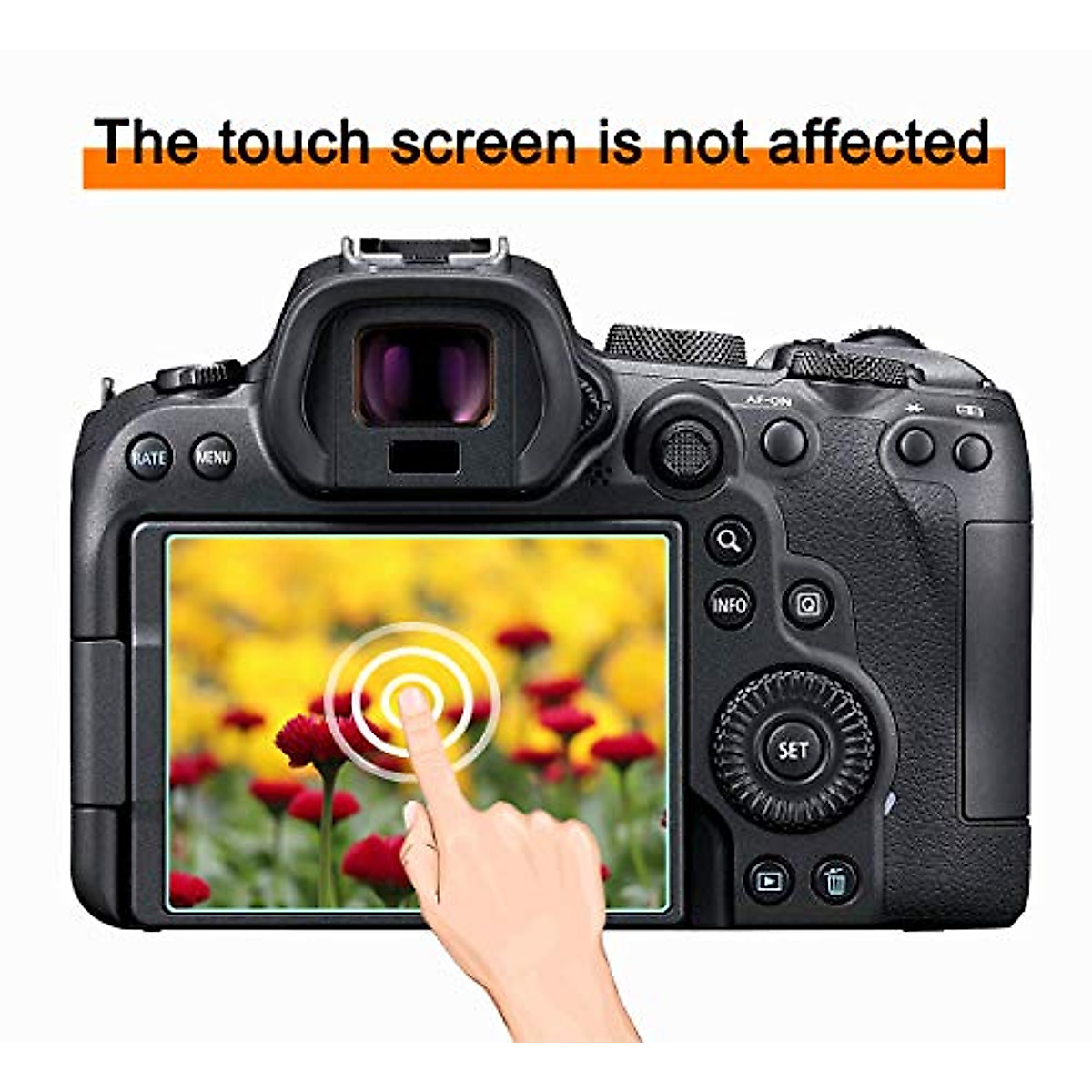 WH1916 D850 Screen Protector for Nikon D850 D810 D780 D750 D500 D7200 D7100 DSLR Camera (3 Pack), Tempered Glass 0.33mm thickness 9H Hardness