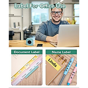 Phomemo Mini Label Maker Q30S Bluetooth Small Label Maker Machine, Handheld Label Maker Wireless Thermal Labeler Printer, for Home Office Organization, Green