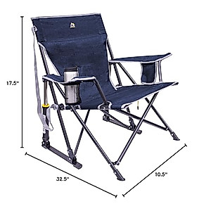 MacSports Double Decker (DD-100) Teal, Wagon & GCI Outdoor Kickback Rocker Portable Rocking Chair & Outdoor Camping Chair, Heathered Indigo