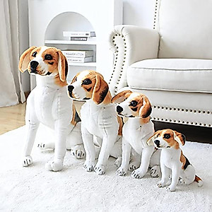 Simulation Dog Plush Toys, Cute Kawaii Puppy Soft Stuffed Real Pillow Home Decoration, for Kids Boys Gifts 40Cm A