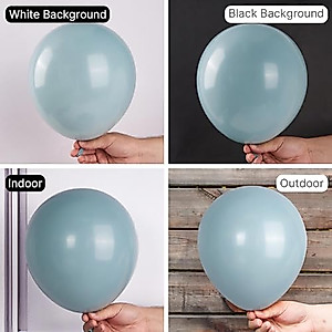PartyWoo Dusty Blue Balloons 52 pcs 12 inch Light Blue Aqua Balloons for Graduation Wedding Baby Shower Gender Reveal Anniversary Graduation Birthday Party Decorations Blue-F28