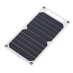 Solar Panel Charger, Shineslay USB Port 10W Portable Ultra Thin High Power Monocrystalline Silicon Solar Panel for Cell Phone Camping
