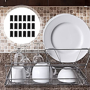 DOITOOL 100Pcs Rubber Feet for Sink Grid, Sink Protectors for Kitchen Sink, Kitchen Sink Wire Rack Feet Replacement Protector Parts for Kitchen Rack (Black)