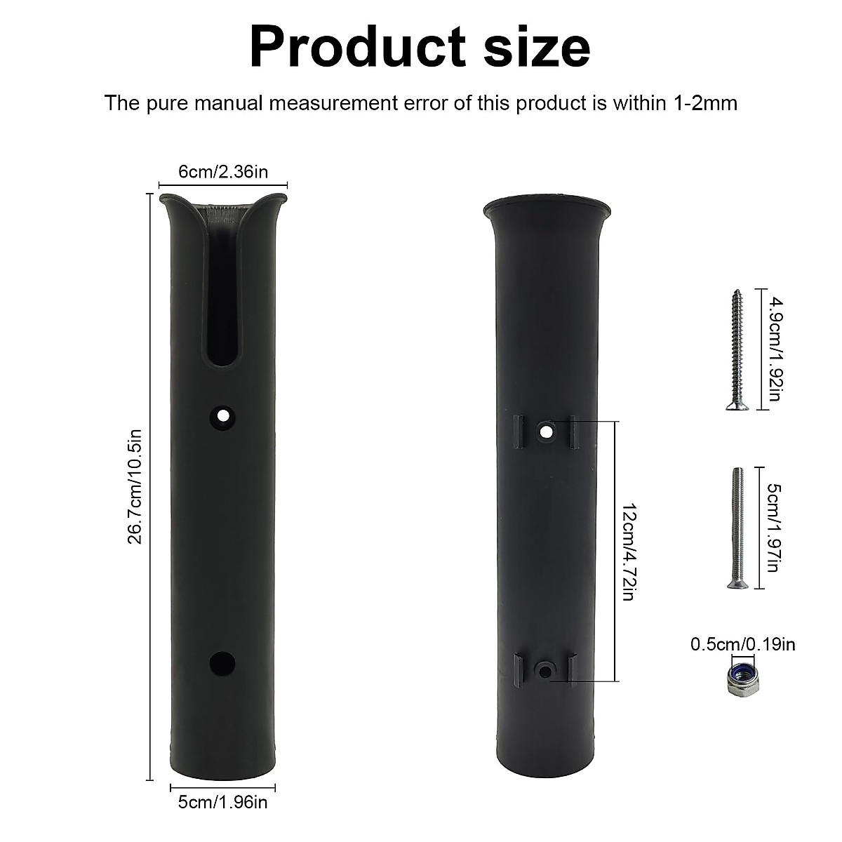 6Pcs Boat Fishing Rod Holder ,Fishing Pole Holders for Boat Side Mount Tool Holder Tube Links with Screws,Boat,Kayak Rod Holder Support 5 Color