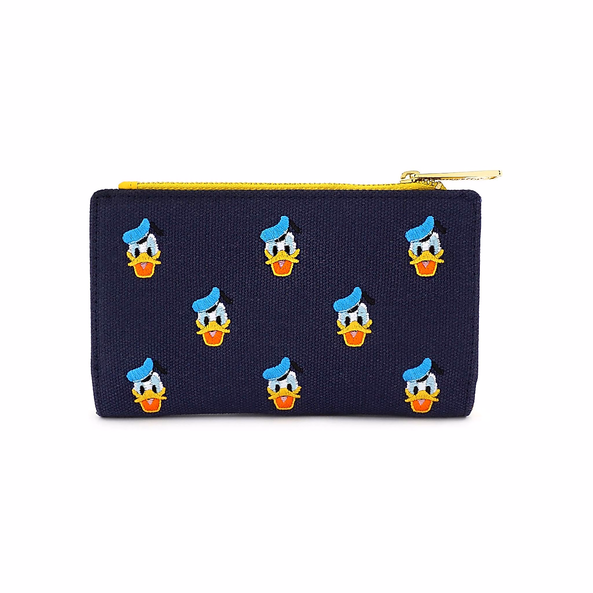 Loungefly x Disney Donald Duck All-Over Print Embroidered Canvas Zip Wallet, Multicolored, One Size
