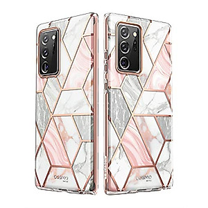 i-Blason Cosmo Series Case Designed for Galaxy Note 20 Ultra 5G (2020 Release), Protective Bumper Marble Design Without Built-in Screen Protector (Marble)