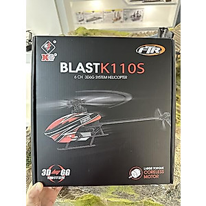 WLtoys K110S 6CH 3D/6G System K110S 2.4G 6CH Brushless 3D6G System Flybarless RC Helicopter for FUTABA S-FHSS K127 4CH (K110S 1 * 450mah)