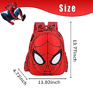 Licputalch Kids School Backpack for Kids Boys Girls, Waterproof Red Backpack for 4-6-8-10-12