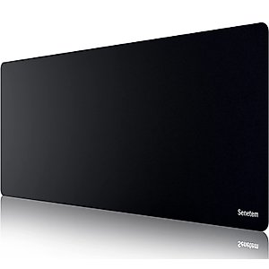 Senetem XXXL Large Mouse Pad, Thin Gaming Mousepad, Extended Mouse Mat, Non-Slip Rubber Base Keyboard Pad, Big & Long Computer Mat for Desk, Black, XXXL, 35.4x15.7 in