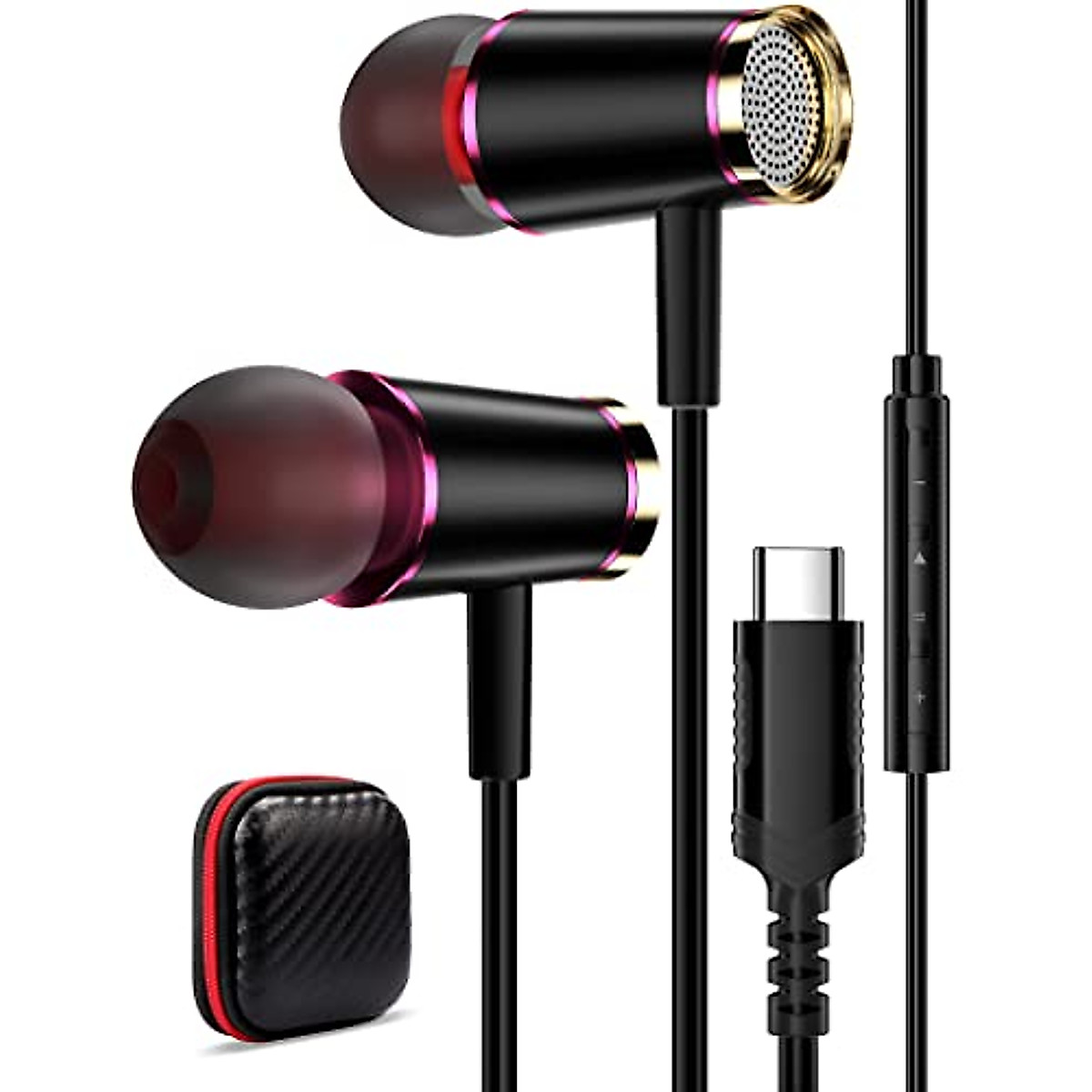 USB C Headphones for Samsung S23 S22 Ultra A53, Noise Cancelling Type C in-Ear Earphones USB Type C Earbuds with Microphone HiFi Stereo Headphone Wired for Pixel 7 Pro Galaxy S21 Oneplus 11 10t 9
