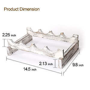 CuffUp Wine Rack, Wine Bottle Holder for Countertop, Rustic Farmhouse Wine Bottle Rack for Kitchen Counter