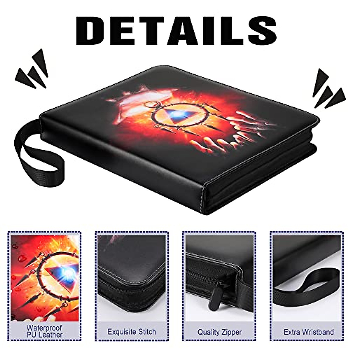Trading Card Binder for Yu-Gi-Oh Cards - Holds 720+ Cards, 9 Pocket Trading Card Holder Album with Sleeves, Top Loading Pocket Storage Case for TCG