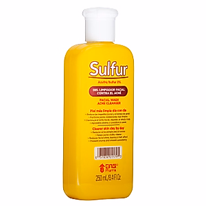 Sulfur Grisi, Facial Wash and Cleanser, Reduces Oil Excess Pimples. 8.4 Fl Oz, Bottle