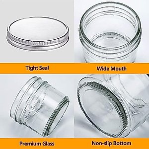 KPWIN 6 Pcs Salad Dressing Container To Go, 2.5 oz Small Condiment Containers with Lids, Reusable Mini Glass Food Storage Containers Dipping Sauce Cups with Lids Leakproof for Lunch Box Picnic Travel