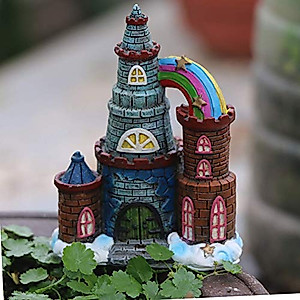 BangBangDa Unicorn Figurines Fairy Garden Accessories - Miniature Unicorn Gift Set Outdoor Garden Decoration – Fairy Figurines Castle Fountain Girl Birthday Gifts (Set of 23)