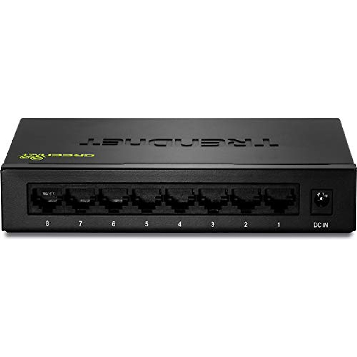 TRENDnet 8-Port Gigabit GREENnet Switch, Ethernet Network Switch, TEG-S82G, 8 x 10-100-1000 Mbps Gigabit Ethernet Ports, Ethernet Splitter, 16 Gbps, Metal, Lifetime Protection, Black