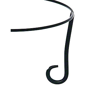 American Metalcraft TLSP1219 Wrought Iron Pizza Stand with Curled Feet, Two-Tier, 12" H x 19" W, Black